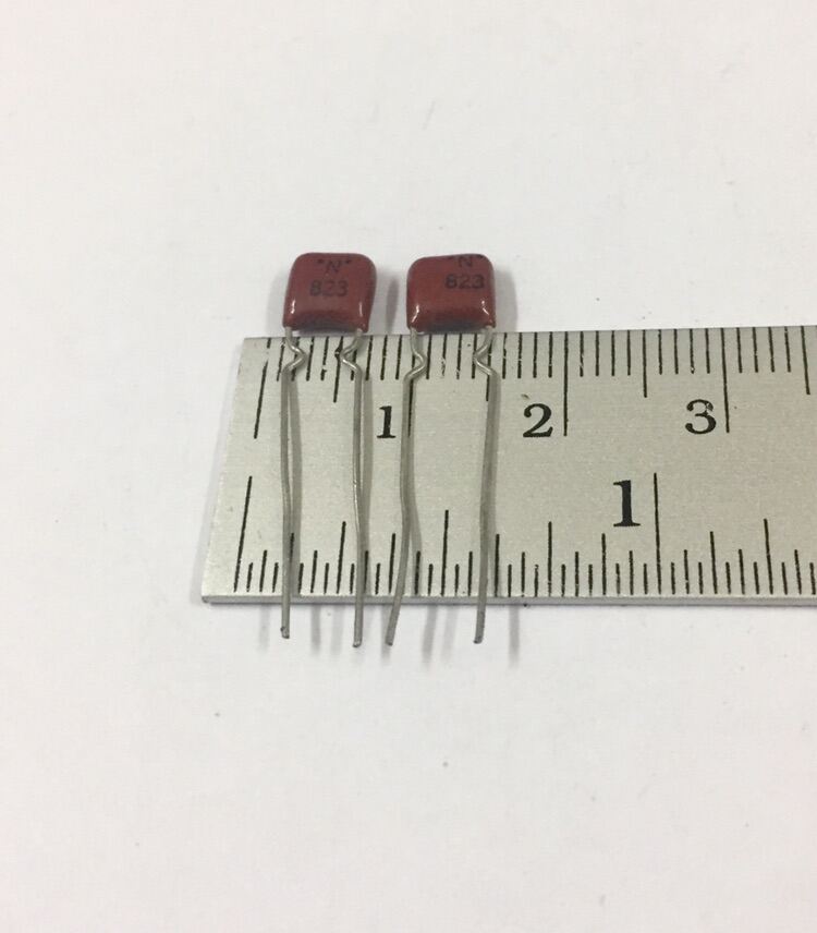 20ชิ้น 0.082UF 50V (823PF=82NF ) ขาห่าง5มิล ไมล่า คาปาซิเตอร์ ตัวเก็บ ...