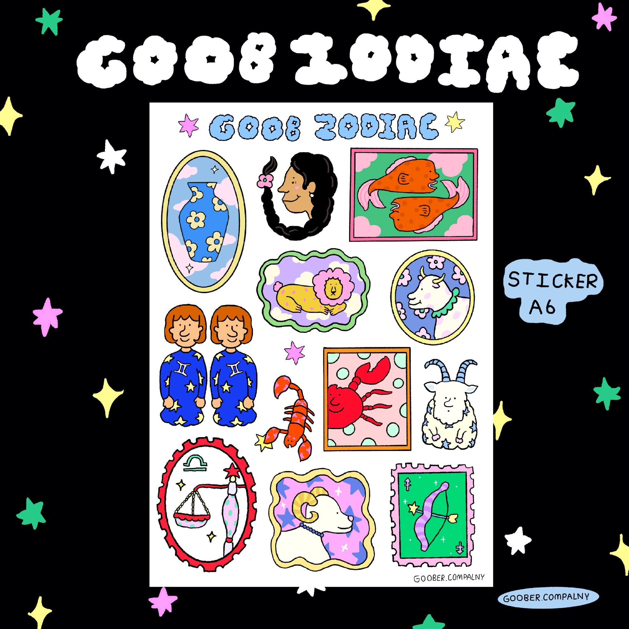 GOOBER ZODIAC STICKER - Goober Compalny - ThaiPick