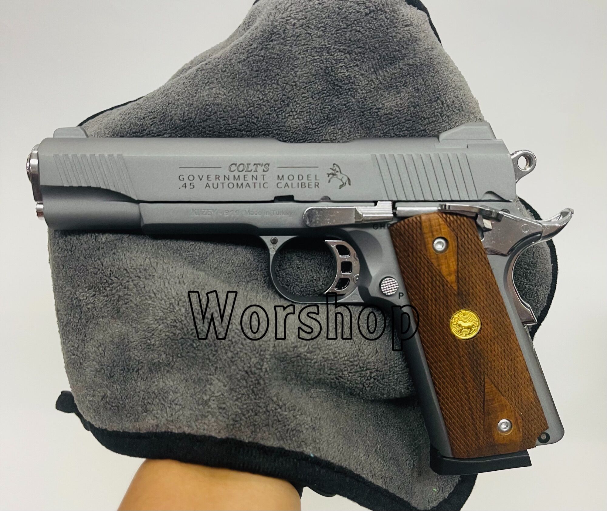 Blank Kuzey M1911 ลำกล้อง 5 นิ้ว 9mm P.A.K. สีไททัน ใช้ถ่ายทำภาพยนตร์ ...