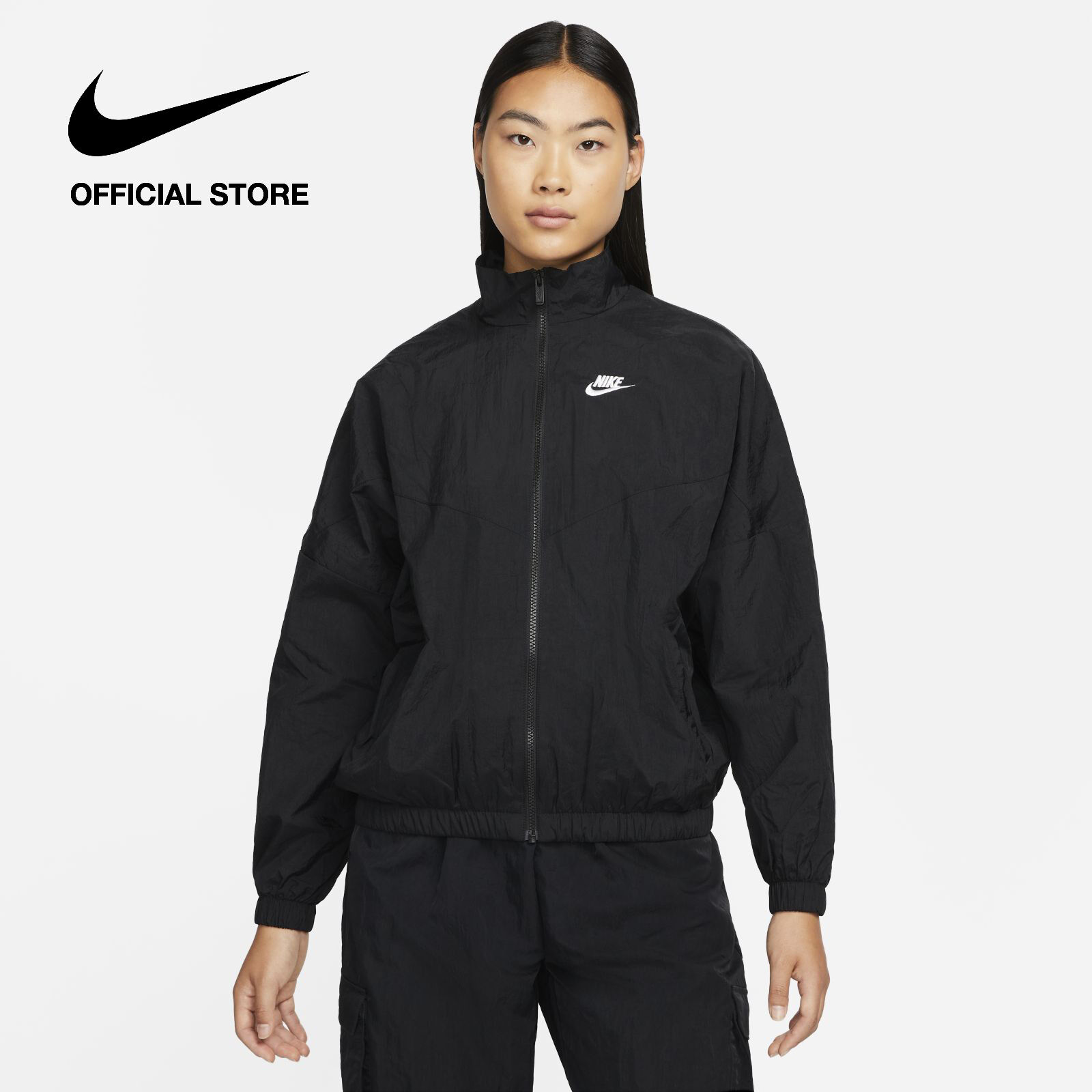 Nike Womens Sportswear Essential Windrunner Jacket - Black - Nike ...