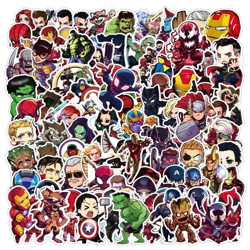 สติ๊กเกอร์ Avengers 176 อเวนเจอร์ส 100ชิ้น Marvel ironman Hulk ไอรอนแมน ...