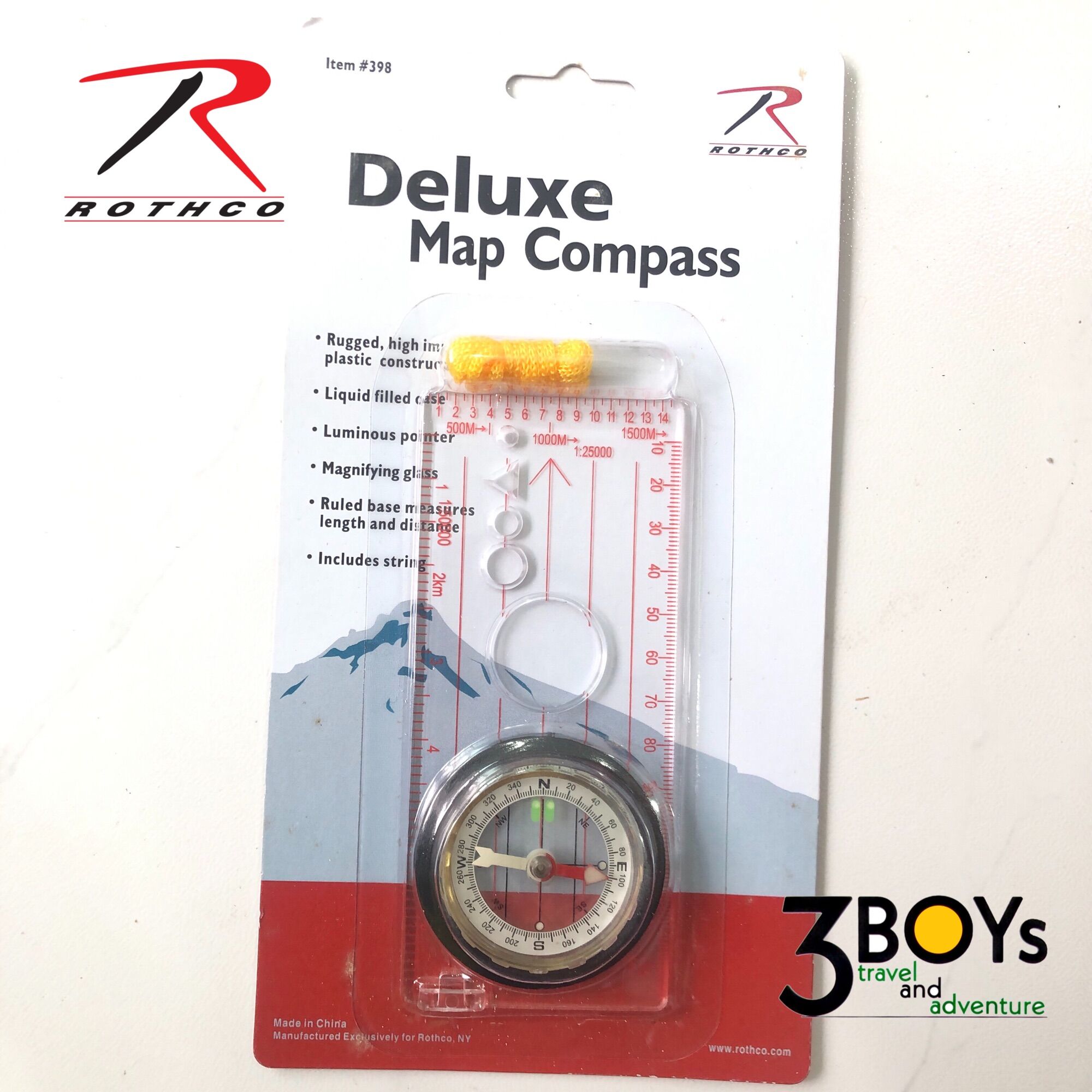 เข็มทิศ Rothco Deluxe Map Compass น้ำหนักเบาและทนทาน - 3Boys - ThaiPick