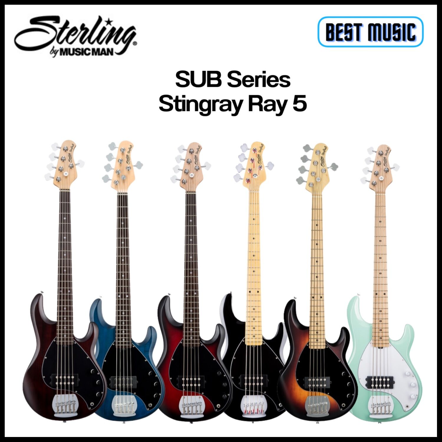 Sterling Sub Series Stingray Ray 5 เบส 5 สาย - Best music - ThaiPick