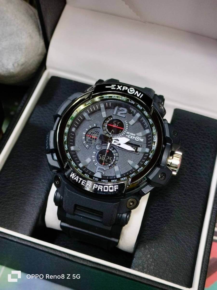 นาฬิกาแบรนด์ Exponi Watch แบรนด์แท้ 100% หน้าจอแสดงสองระบบ สินค้ากันน้ำ ...