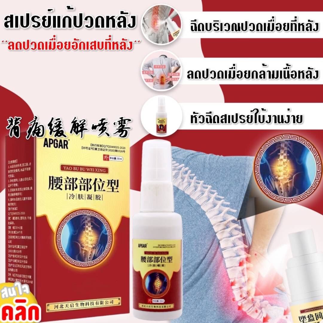 Apgar Back pain relief spray สเปรย์แก้ปวดช่วงหลัง | Lazada.co.th