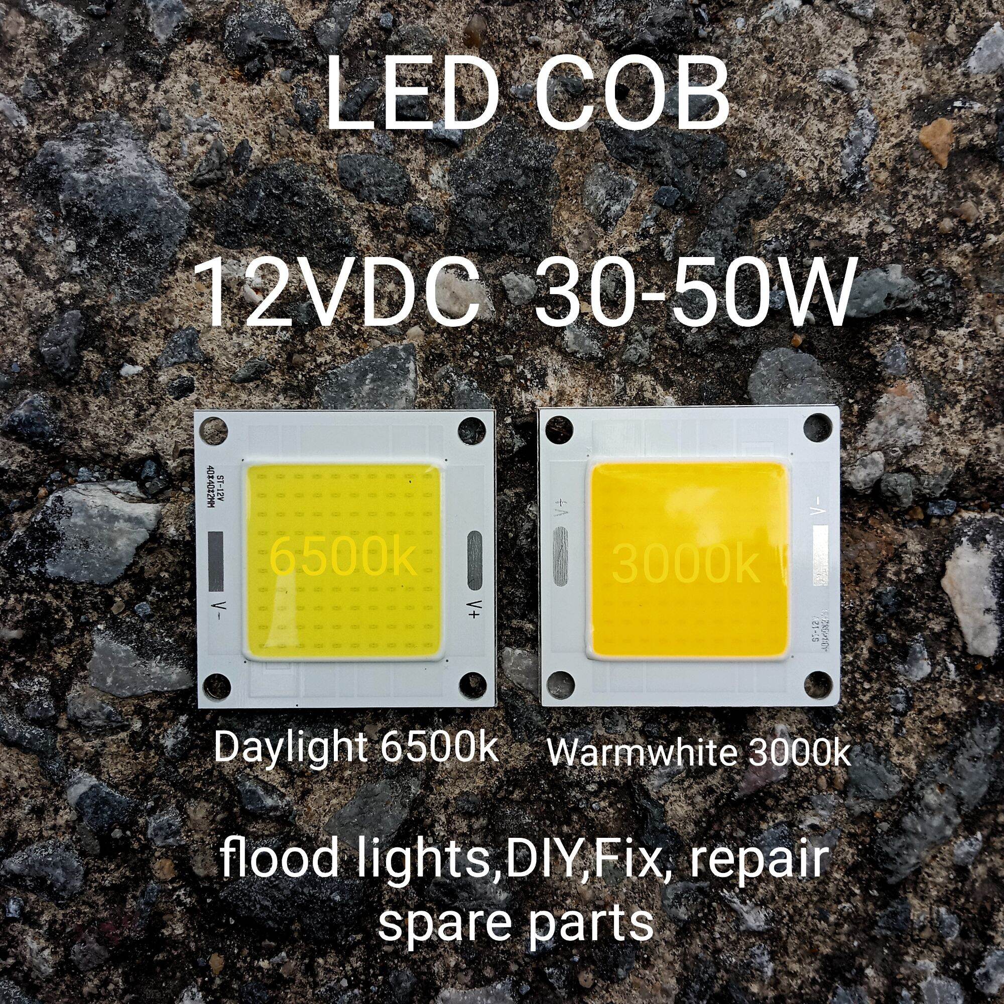 30-50W LED 12VDc cob chip spotlight LED 50w 12V - DI-Y - ThaiPick