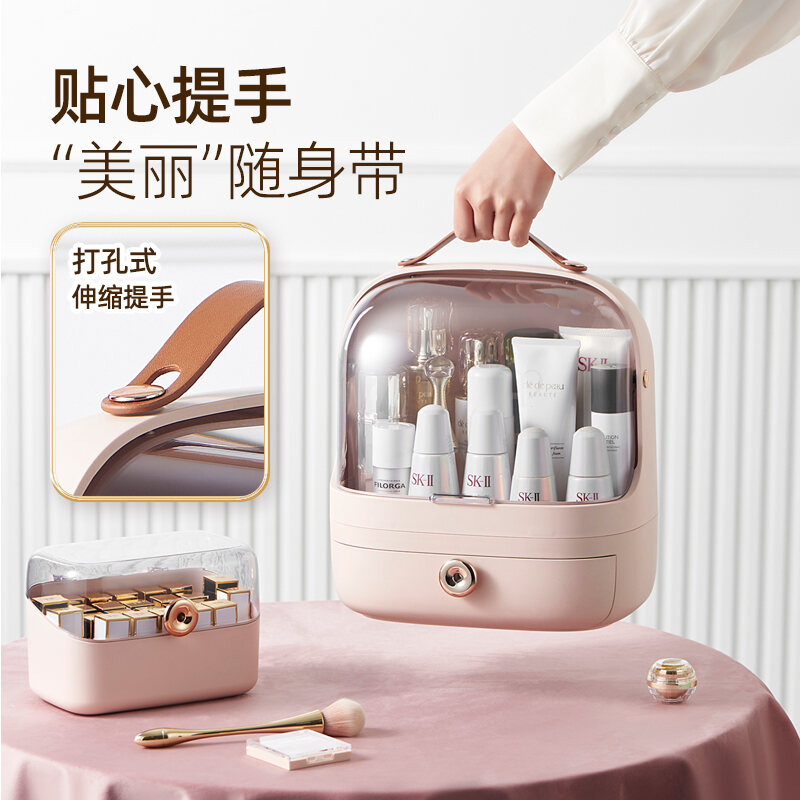 Jujia Jia กล่องเก็บเครื่องสำอางแบบพกพากล่องจัดระเบียบผลิตภัณฑ์ดูแลผิวบน ...