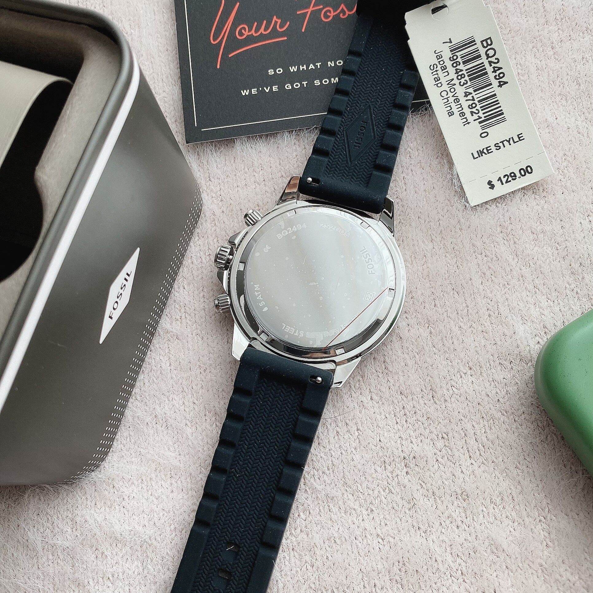 FOSSIL Bannon Multifunction Black Silicone Watch BQ2494 - watchybaggy ...