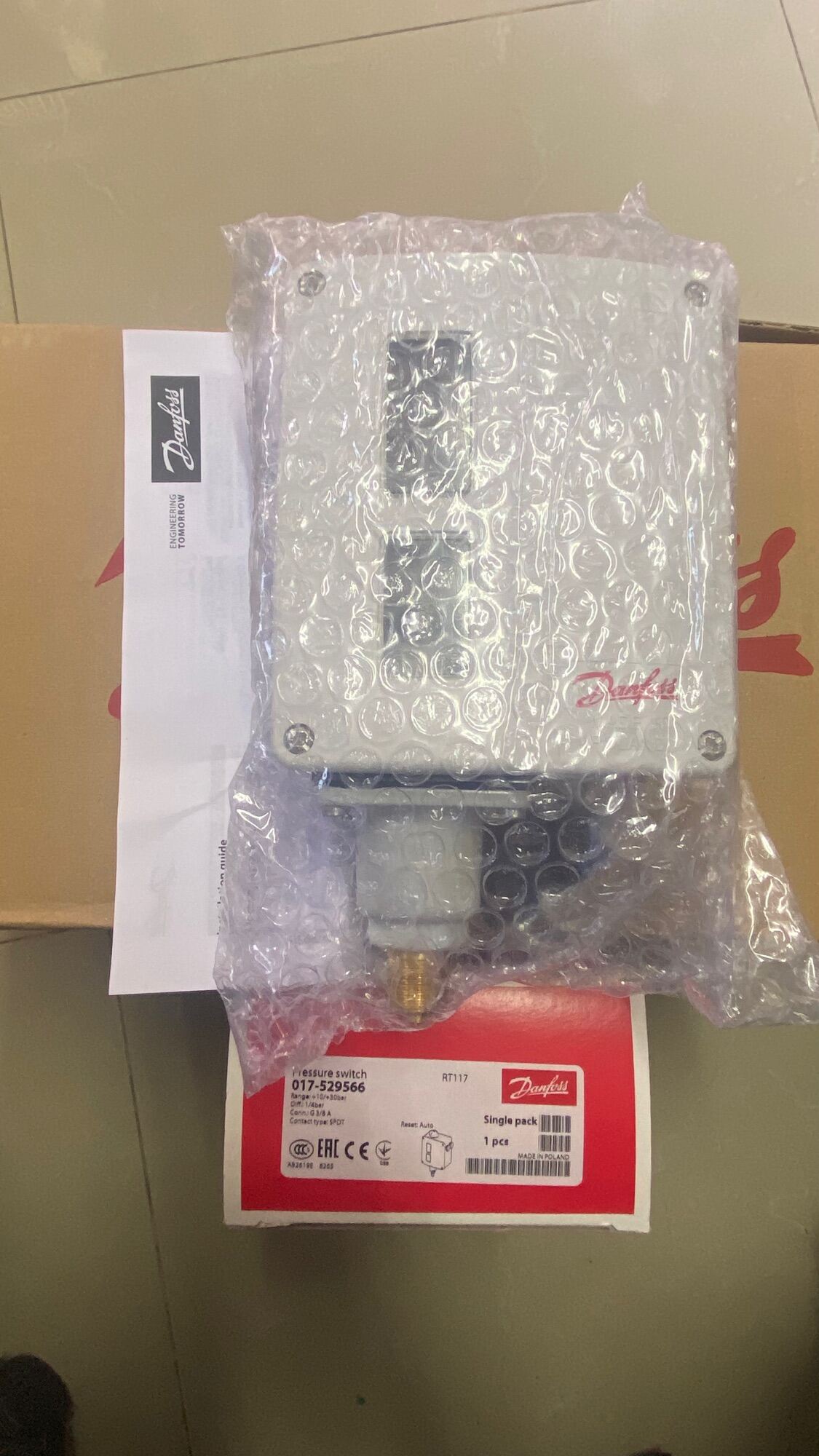 Danfoss 017-529566 017-5295 Pressure switch, RT117 - Pressure Danfoss - ThaiPick