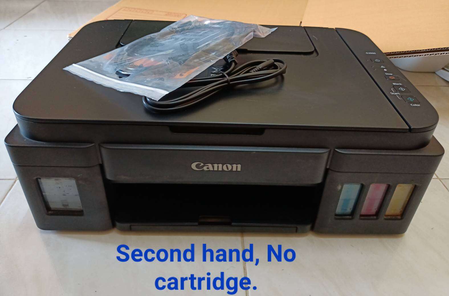 ปริ้นเตอร์ Canon G2000 แทงค์ในตัว เครื่องเปล่ามือสองไม่มีหัวพิมพ์ ใส่ ...