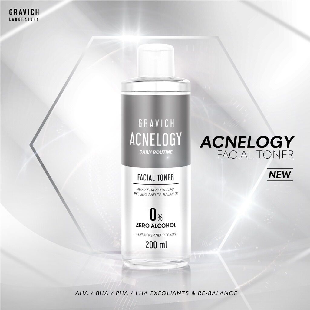 Gravich Acnelogy Corrective Facial Toner 200 ml โทนเนอร์เช็ดผิวหน้า ...