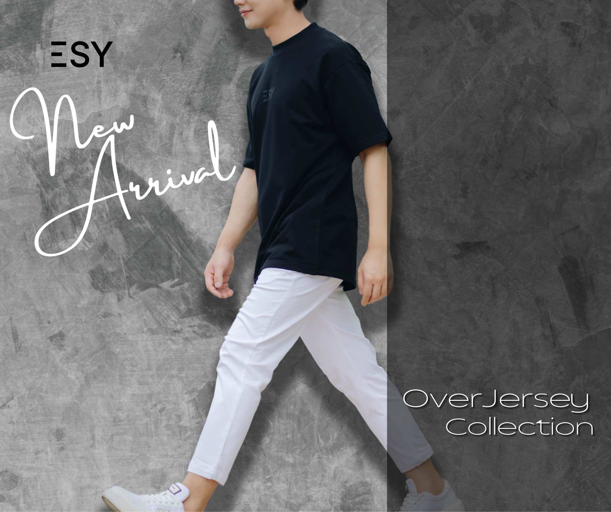 เสื้อยืดโอเวอร์ไซส์ รุ่น ESY Over Jersey เนื้อผ้า Cotton French Terry ...