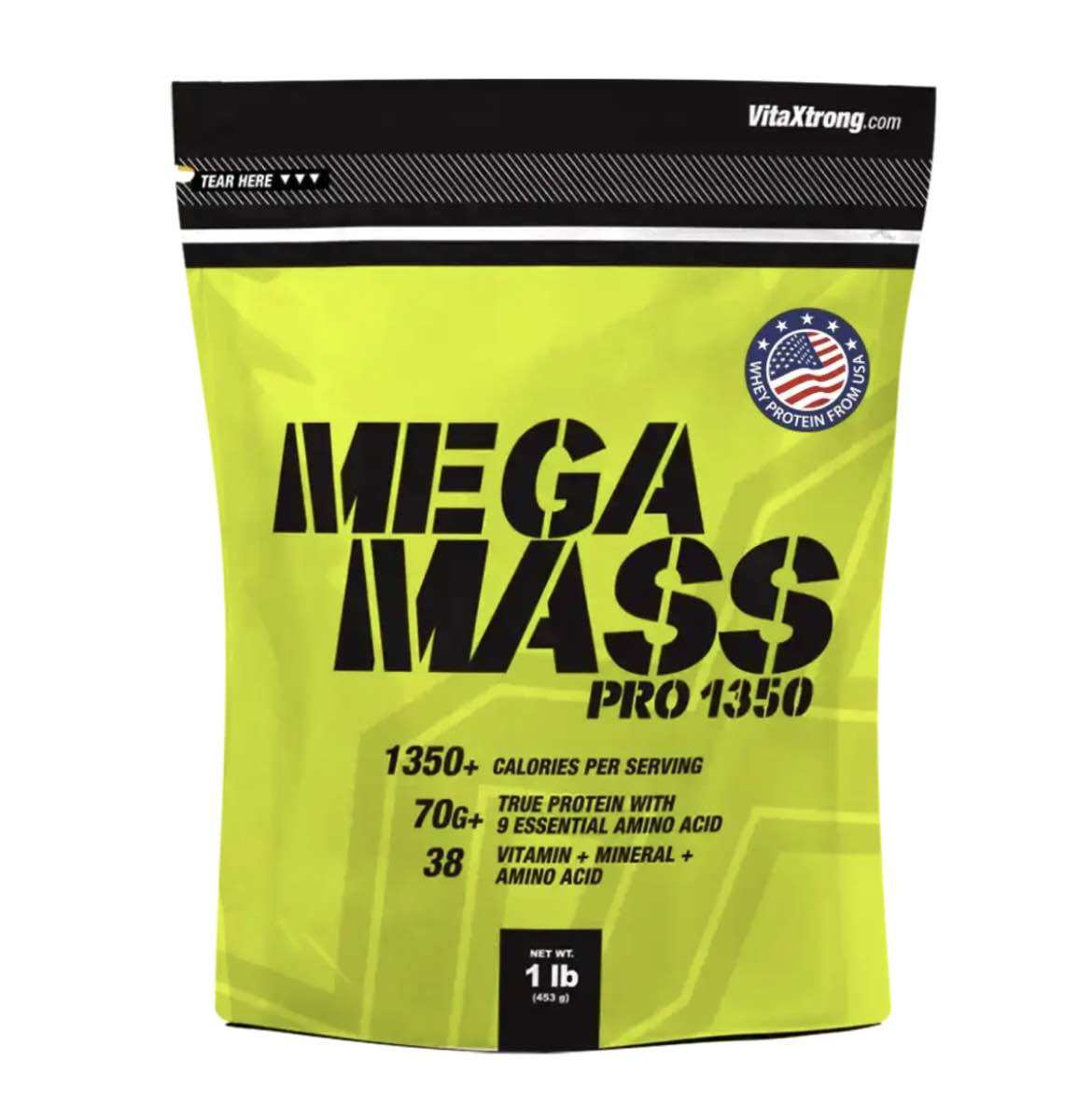 MEGA MASS PRO 1350 ขนาด 1Ib เพิ่มน้ำหนัก เพิ่มกล้ามเนื้อ เวย์โปรตีน ...