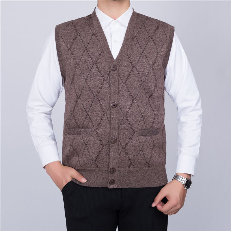 TAO Men's Fashion Collections เสื้อคาดิแกนแขนกุดผู้ชายเสื้อกั๊กกันหนาว ...