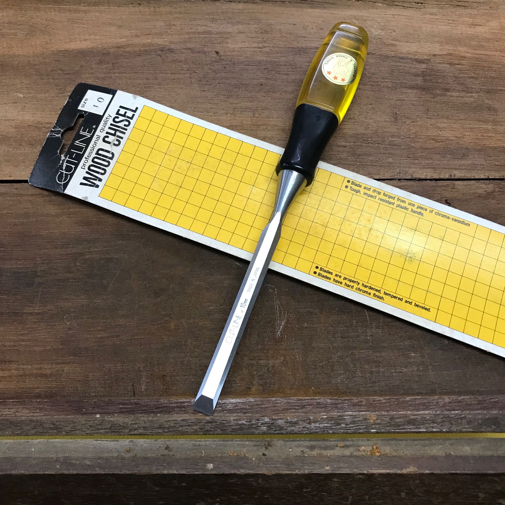 Wood chisel Made in Japan 10mm สิ่ว สิ่วลบเหลี่ยม ตราอูฐ ของเเท้ ขนาด ...