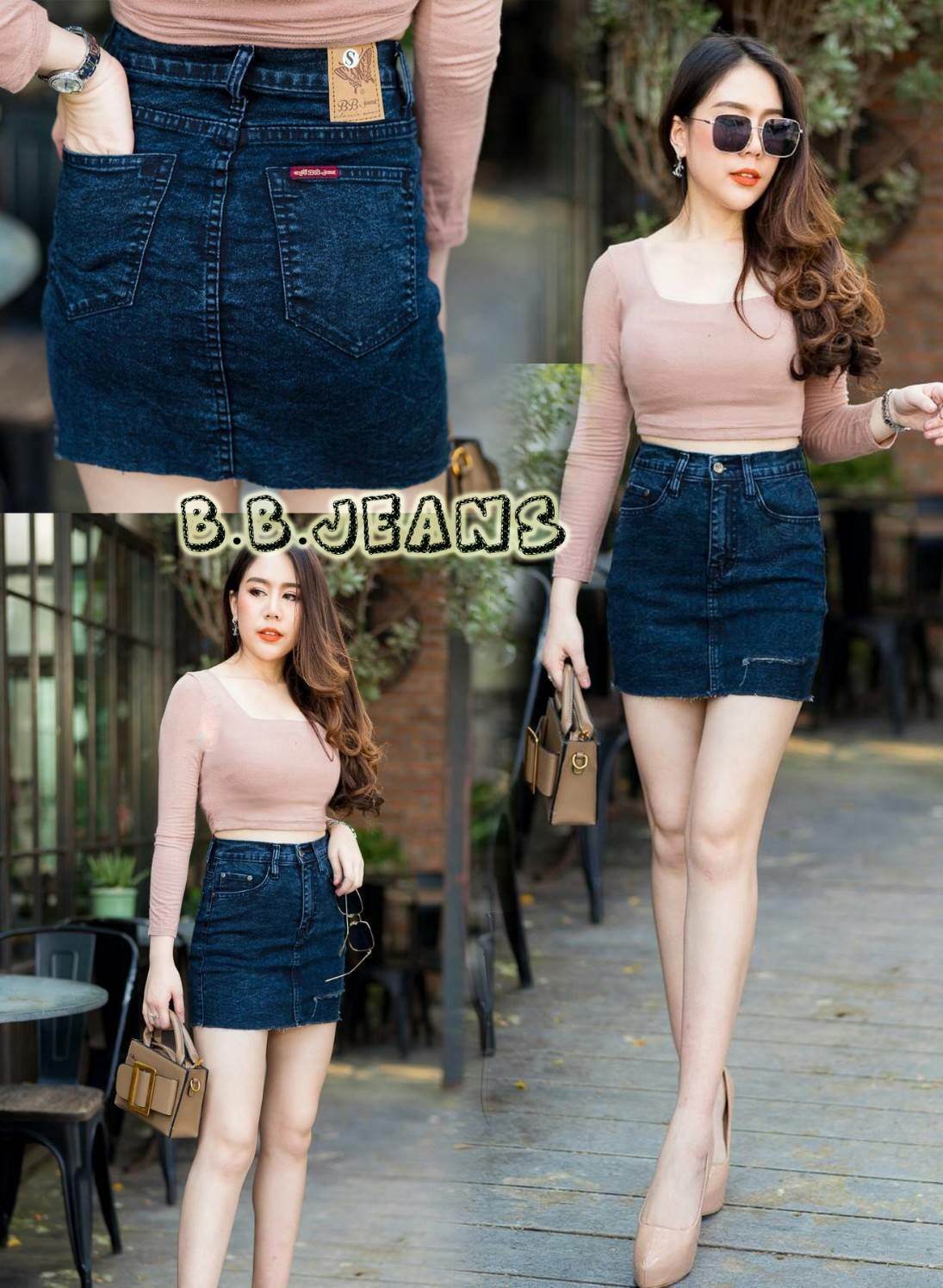 งานขายดี #กระโปรงยีนส์เอวสูงผ้ายืดแต่งขาด ถ่ายงานจริงทุกสีคร้า ขาว.ดำ.มิดไนร์.ยีนส์ฟอก.ดำฟอก ...