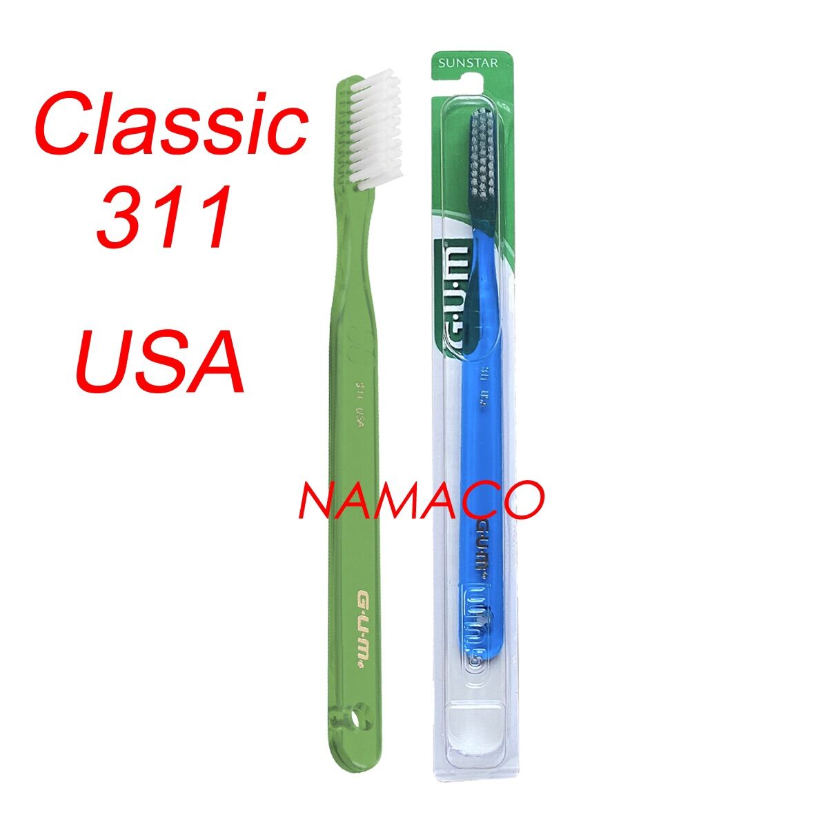 Gum toothbrush Classic 311 1 ชิ้น GUM แปรงสีฟัน 311, สีแบบสุ่ม | Lazada ...