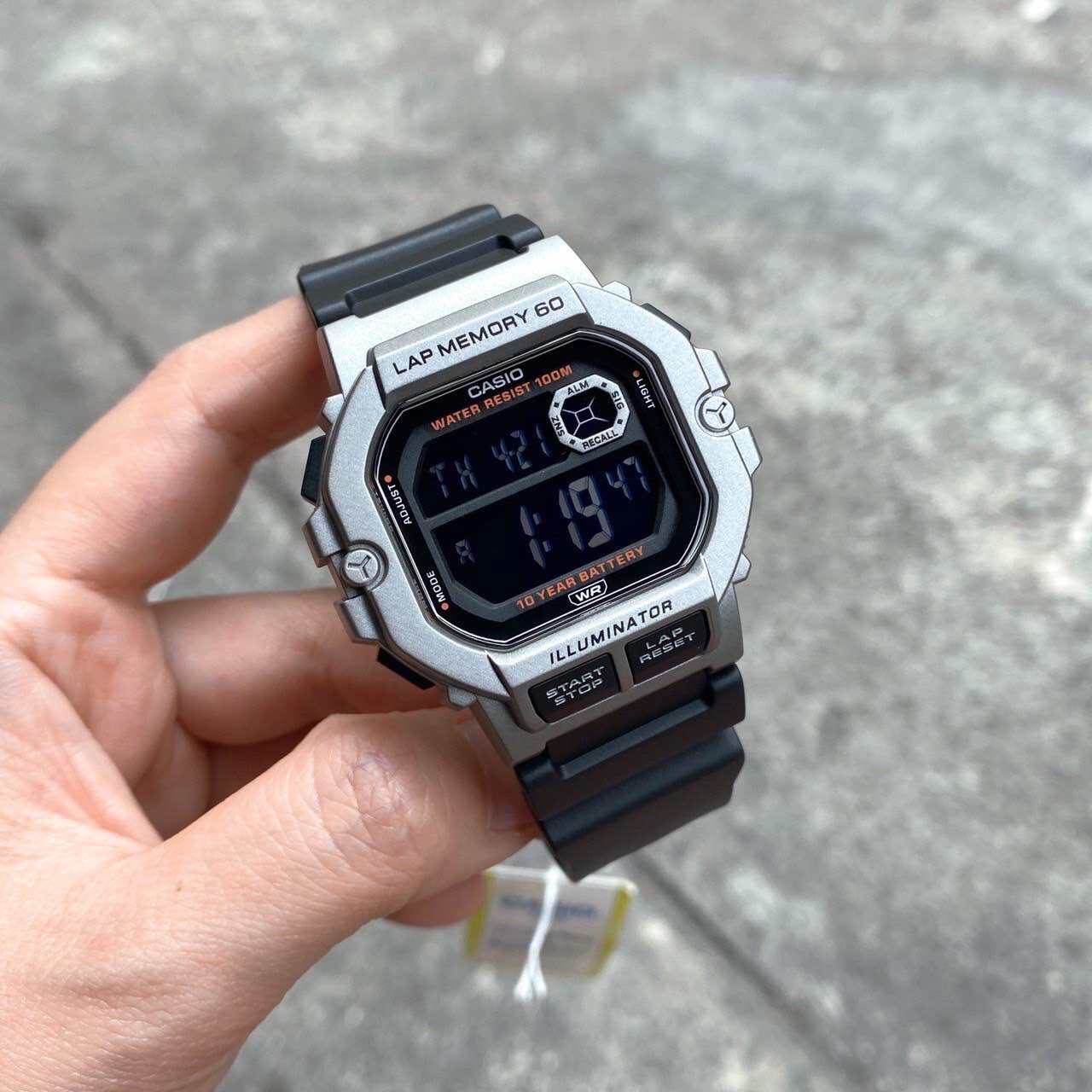 CASIO ตัวใหม่ 🔋แบตเตอรี่ 10 ปี WS-1400H-1A (สายดำ) WS-1400H-1B(สายดำ ...
