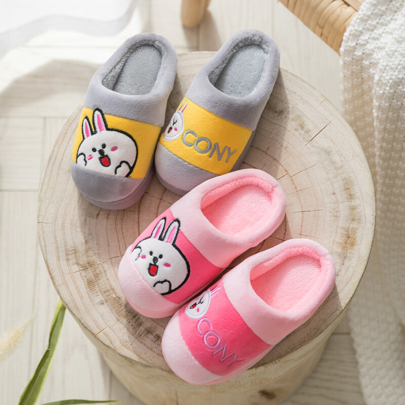 Children Cotton Slippers Cartoon Cute Boy's Girls Cotton Slippers Baby ...