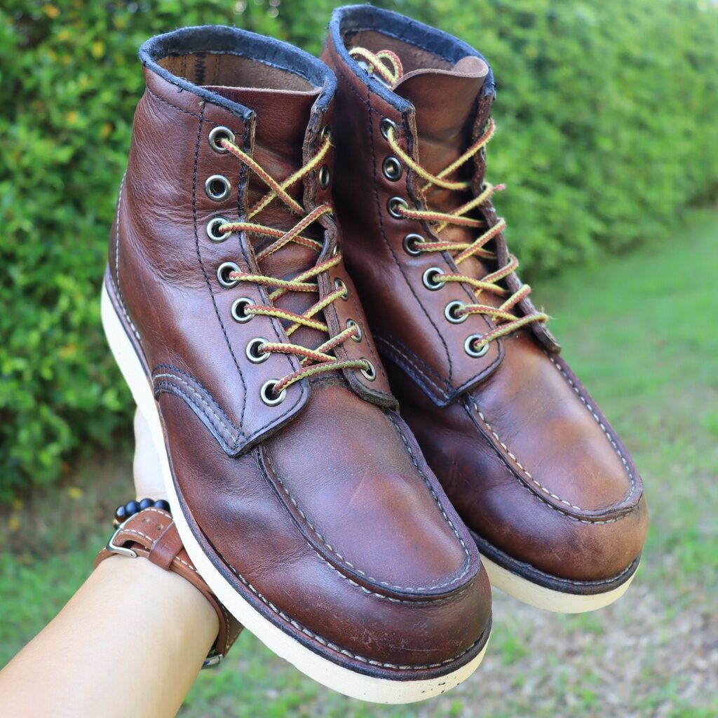 ส่งฟรี รองเท้า Hawkins Moc Toe Boot บูทหัวจีบ โทนไวน์แดง ขนาด 6.5us39eu ...