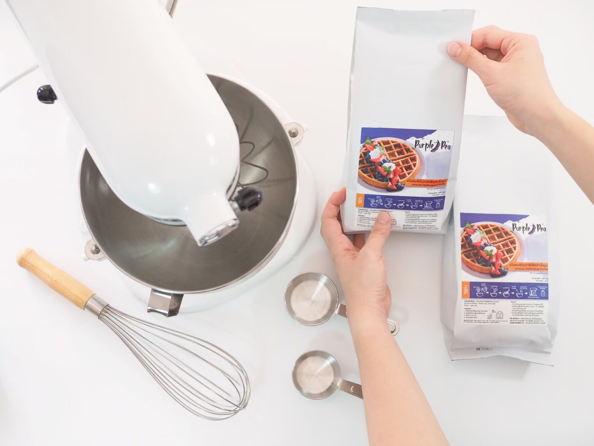 แป้งทำขนมวาฟเฟิลฮ่องกง (Bubble waffle premixed powder) แป้งพรีมิกซ์ ...