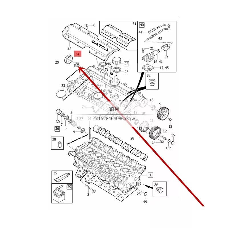 9443310 Automobile engine camshaft oil seal FOR volvo s80 xc60 xc90 ...