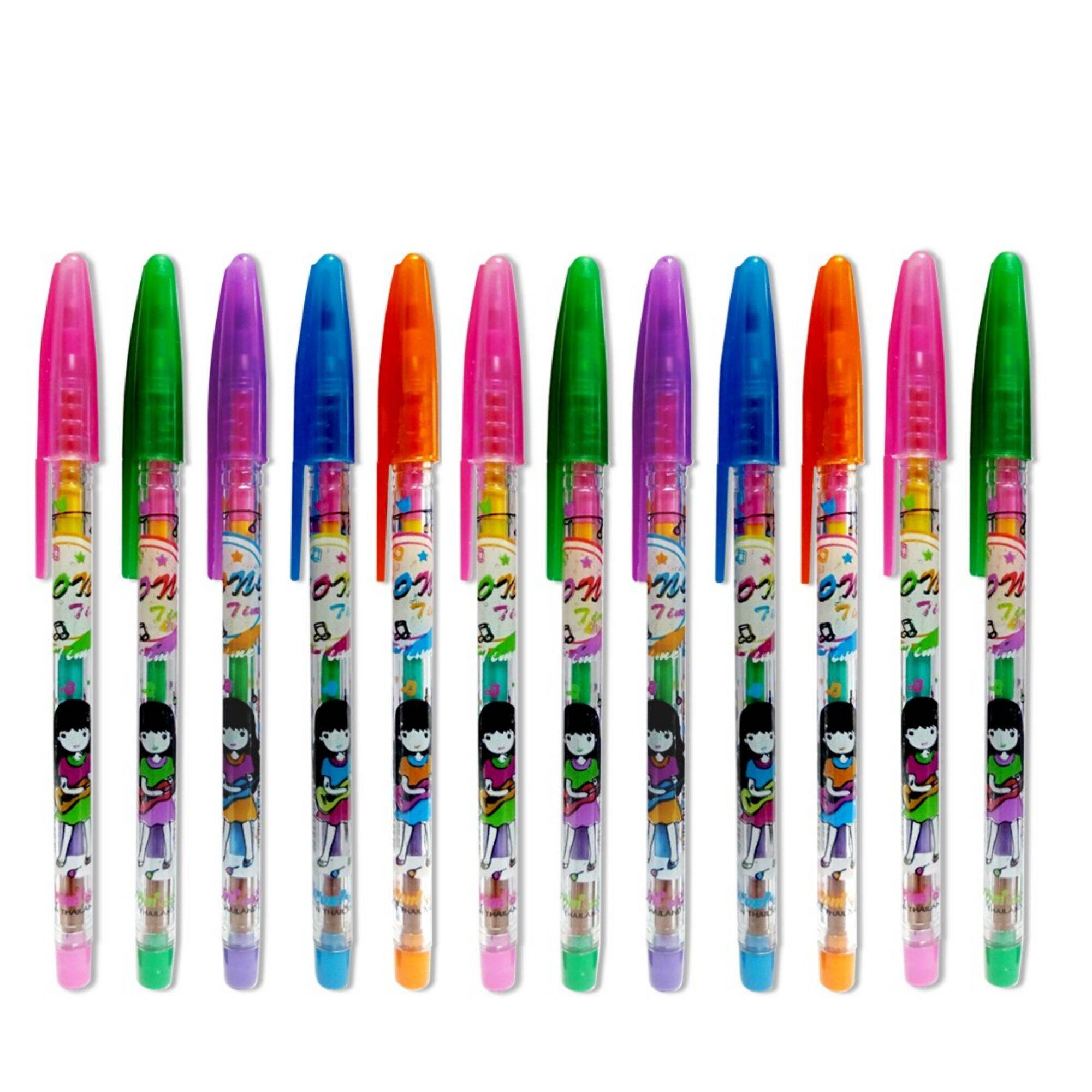 PENCOM สีเทียนต่อไส้ด้ามยาวเพนคอม 11สี (72 ด้าม)(พร้อมส่ง) | Lazada.co.th