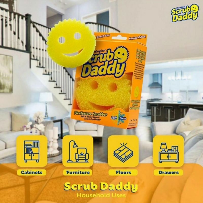 (PRE ORDER)Scrub DADDY USA ORIGINAL DADDY SCRUB Cleaning Sponge ...