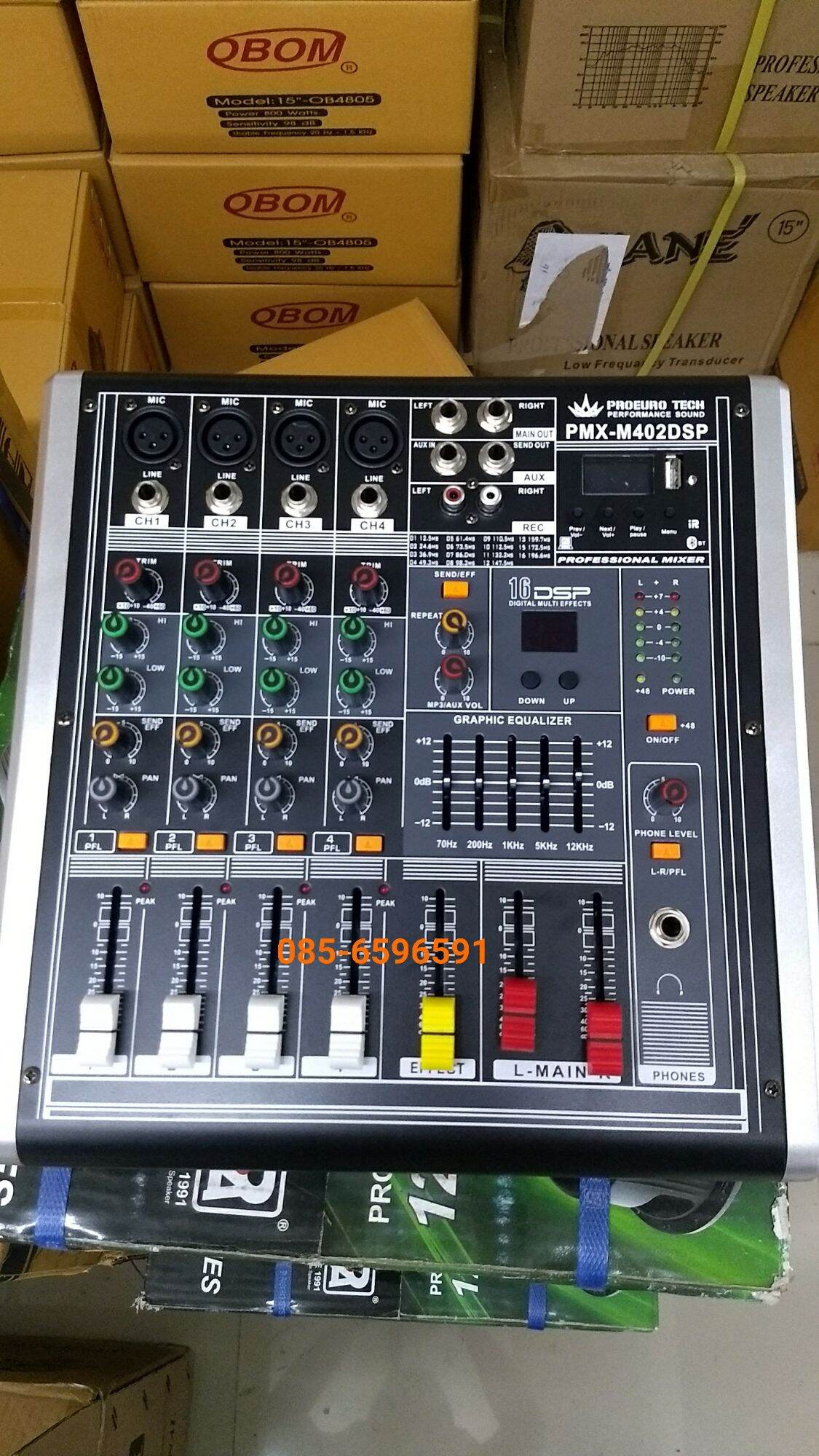 พาวเวอร์MIXER โปรยูโรเทค PMX-402DSP USB บูธูท 200Wx200W | Lazada.co.th