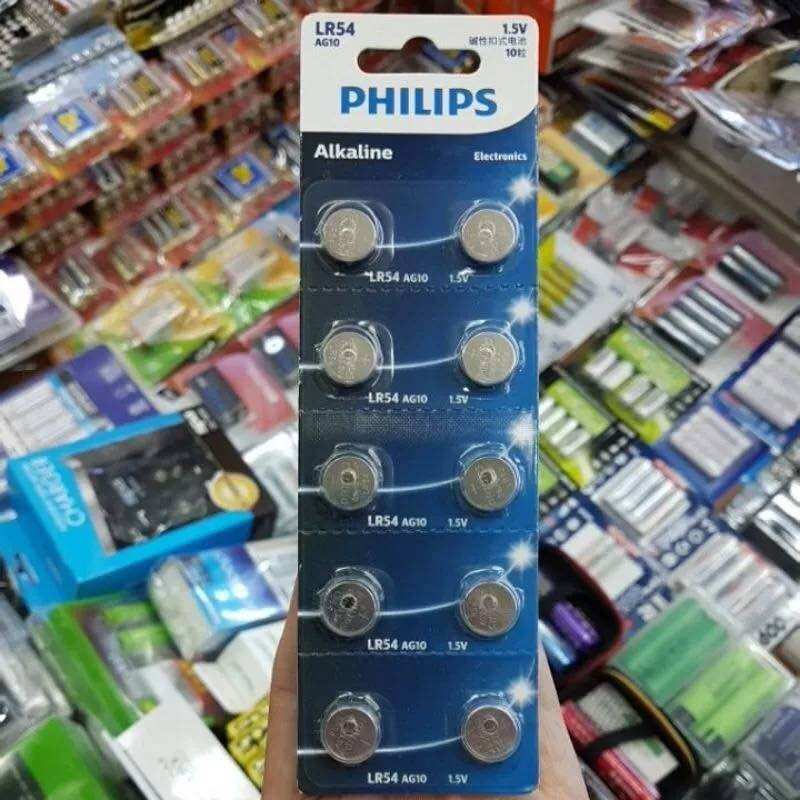 ถ่าน Philips LR1130 LR54 AG10 1.5V Alkaline Battery ของใหม่ของแท้ ...