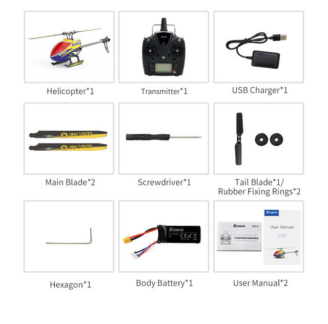YUXIANG F150 RTF Controller 6CH 6-แกน Gyro 3D 6G มอเตอร์ Brushless แบบ ...