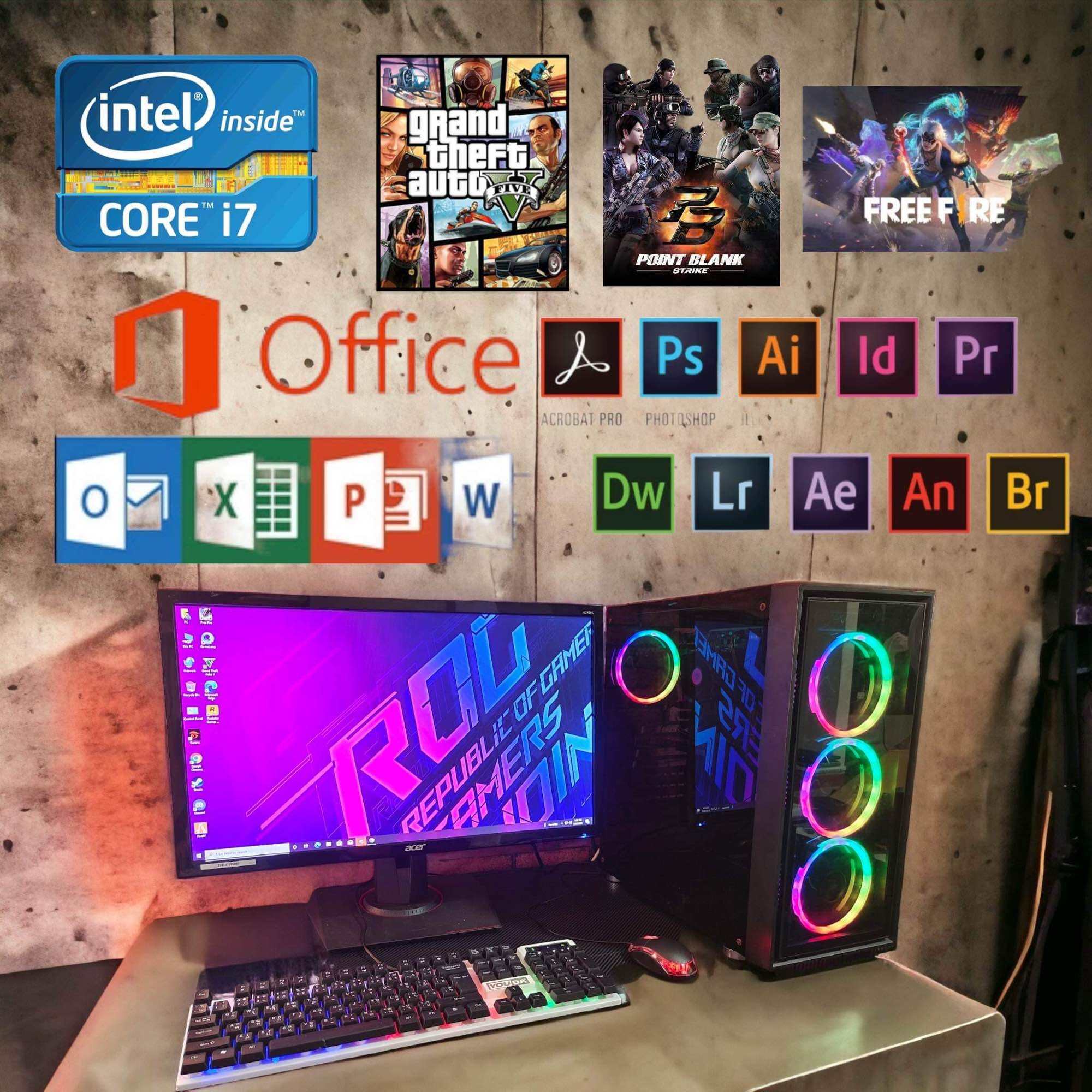 คอมพิวเตอร์ครบชุดพร้อมใช้งาน intel Core i7 แรม 16 GB การ์ดจอ 8 GB สเปค ...