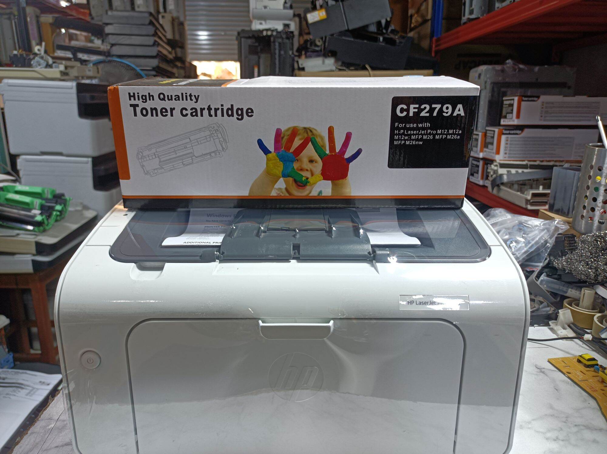 HP Laserjet Pro M12A เครื่องปริ้นเตอร์มือสองพร้อมใช้งานพร้อมโทนเนอร์ ...