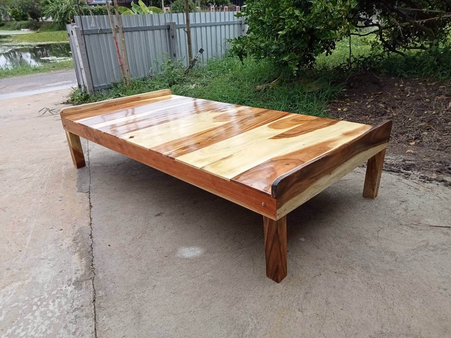 win888 - เตียงขายดี. [งามดิบ] ขัด ไม่ทำสี ตั่งนั่งเล่น เตียงไม้ราคาถูก ...