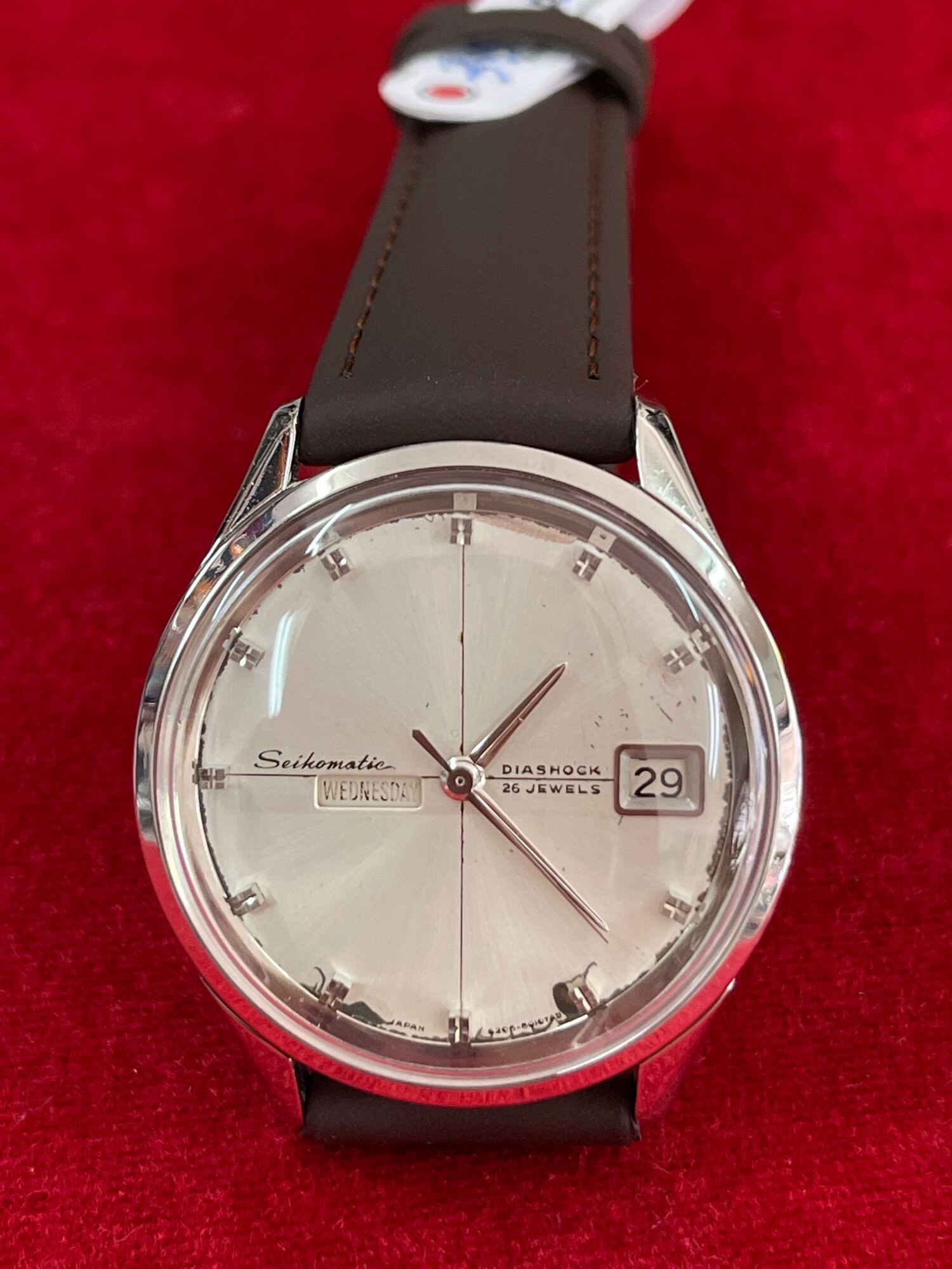 Seikomatic Diashock 26 jewels Automatic ฝาหลังปาโลมาสวมมงกุฎ นาฬิกา ...