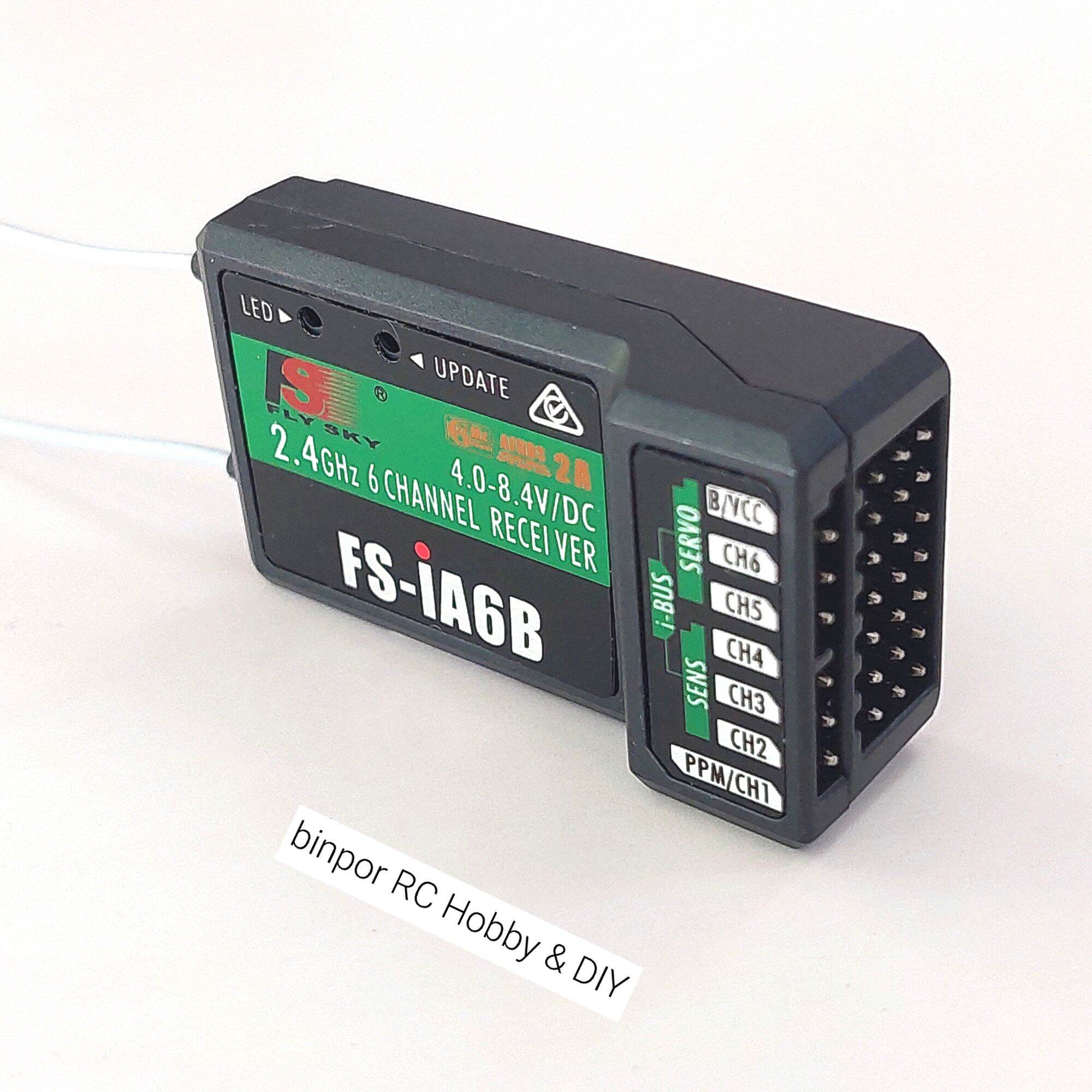 รีซีฟ FLYSKY FS-iA6B 6CH ใช้ได้กับวิทยุ FLYSKY FS-i6X หรือ รุ่นอื่นที่ ...