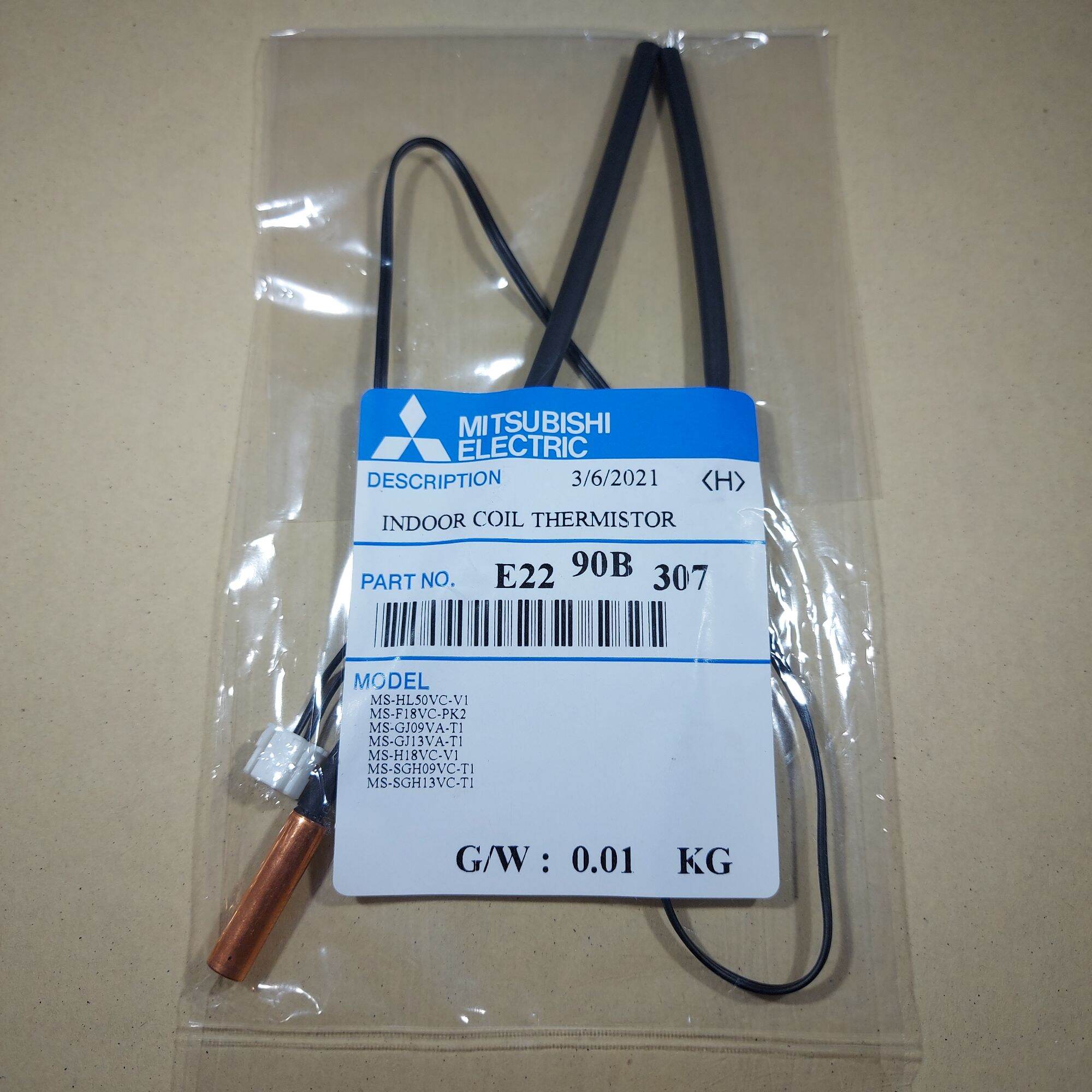 สายเซ็นเซอร์น้ำแข็ง MITSUBISHI ELECTRIC E22 90B 307 อะไหร่แท้ | Lazada ...