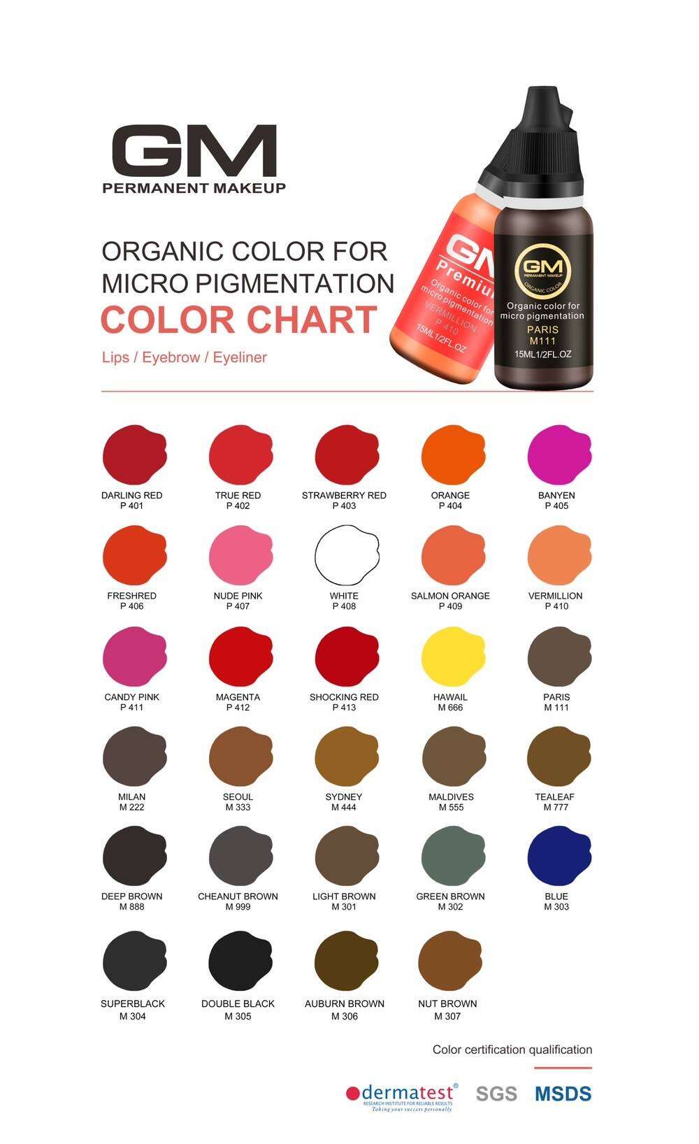 Gm premium shop GM Lip tattoo Colors สีสักปาก (มีของแถม) - Gm premium ...