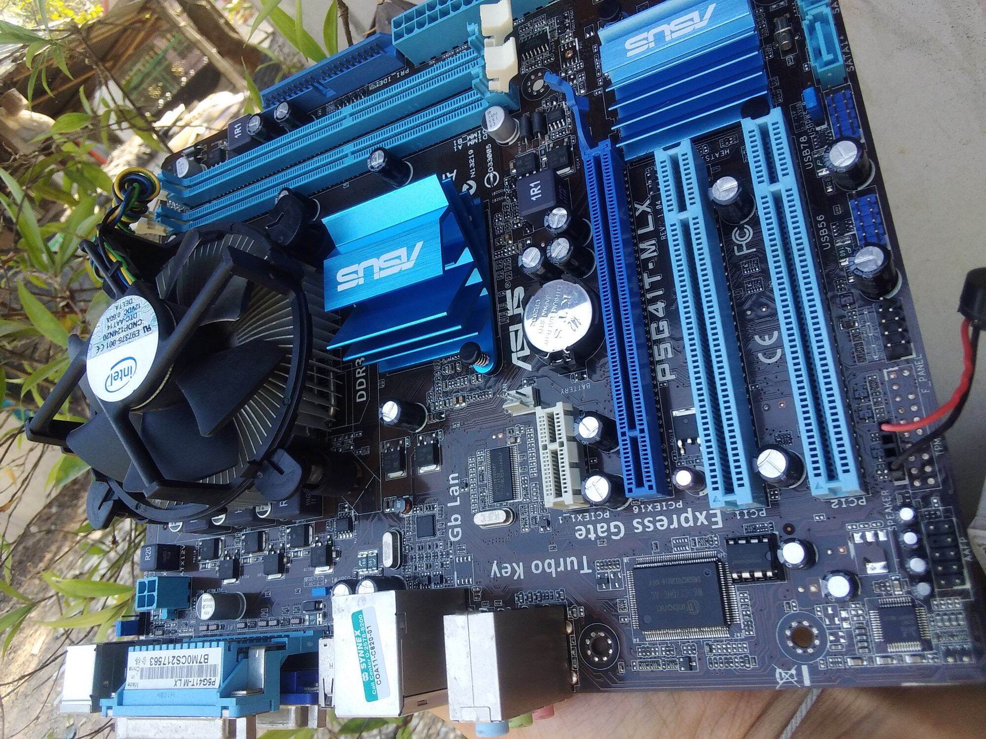 main board เมนบอร์ด Asus P5G41T-M Socket 775 ddr3 พร้อม พัดลม cpu core2 E7400 ฝาหลัง - พอใจ ...
