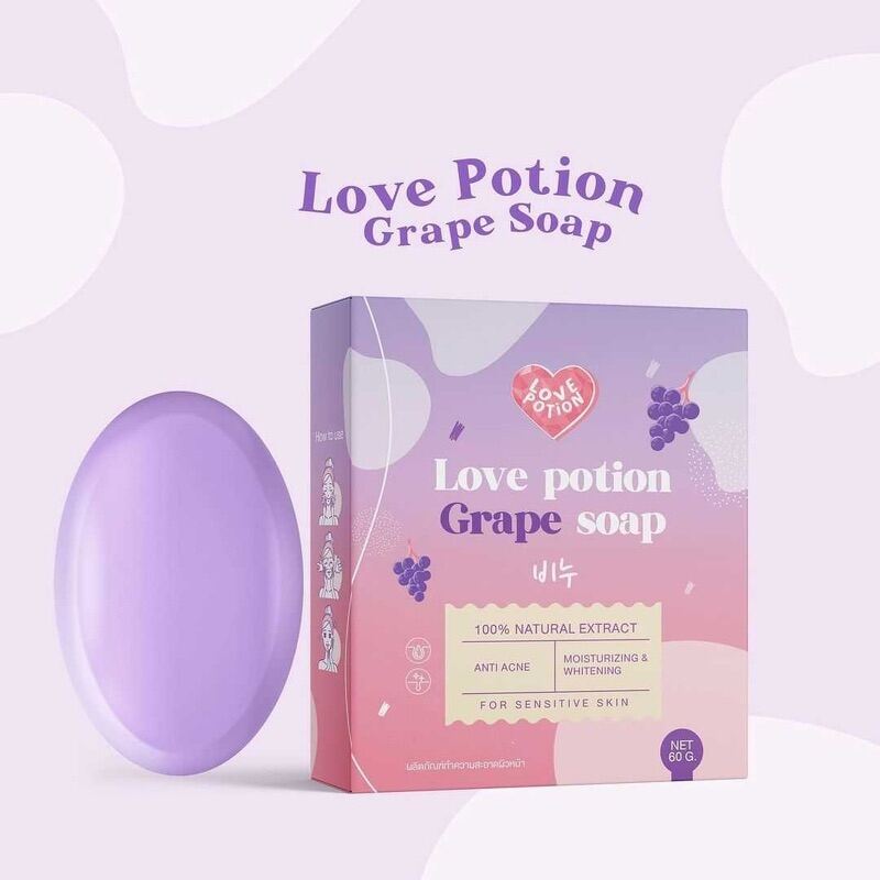Love Potion Grape Soap สบู่องุ่นเลิฟโพชั่น ช่วยลดสิว | Lazada.co.th