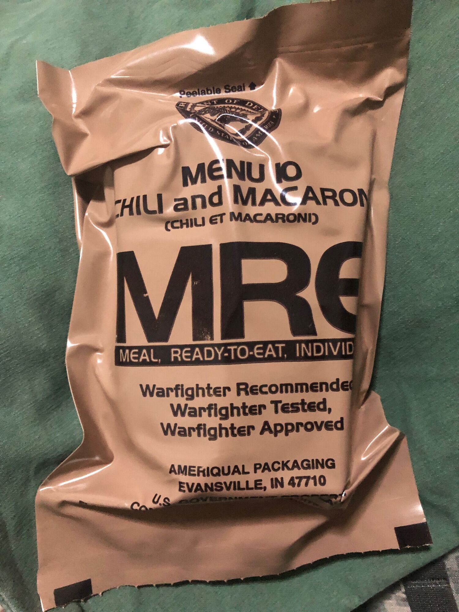 อาหารสำเร็จรูป อาหารพร้อมทาน MRE Menu 10 Chili and Macaroni | Lazada.co.th