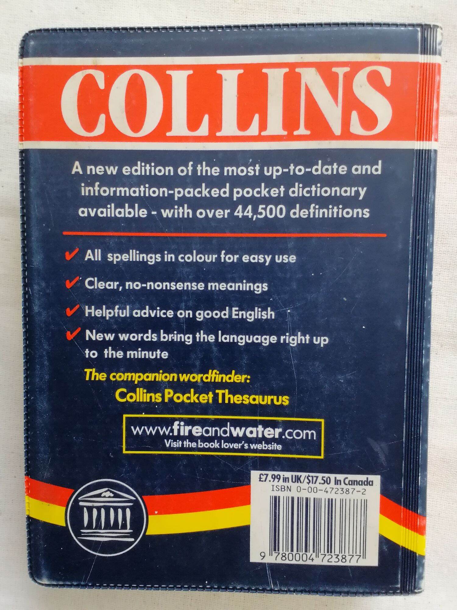 Collins Pocket English Dictionary (used book) - Korn's Store - Books ...