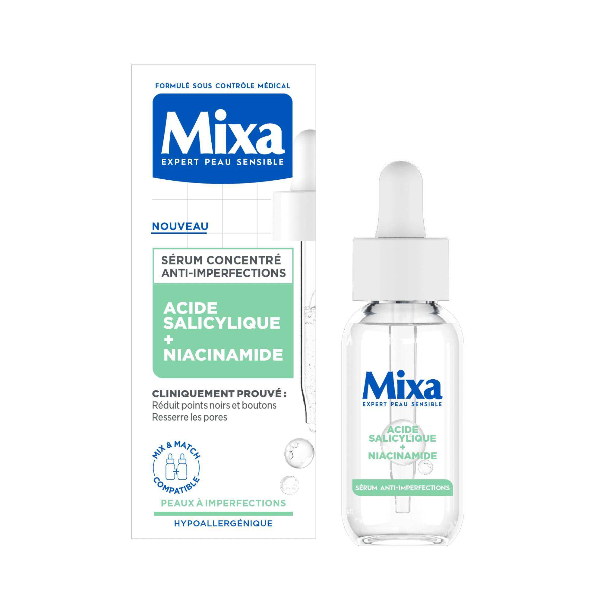 Mixa France Concentrate 2 in 1 Serum Vitamin C Niacinmide Lactic ...