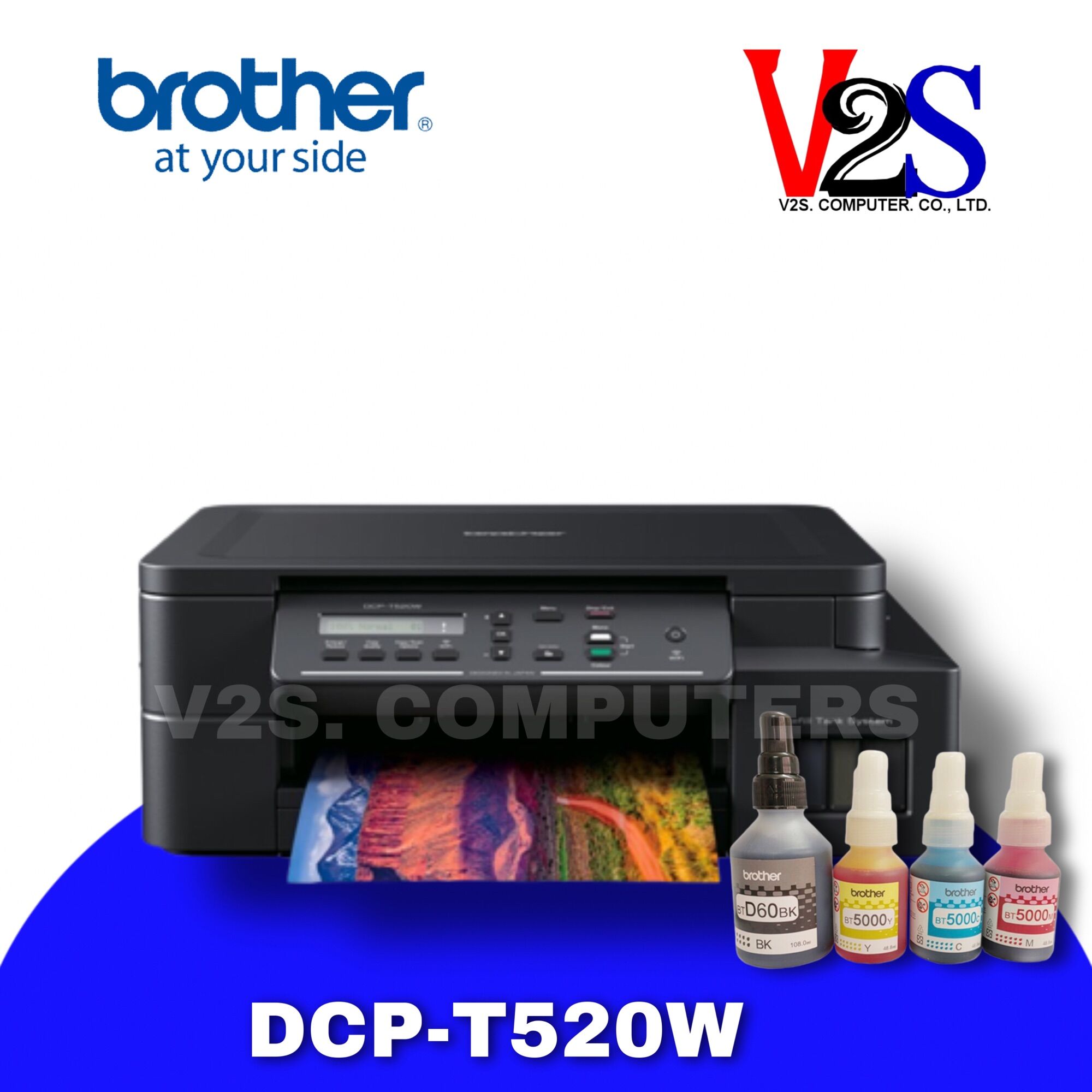 Printer Brother DCP-T520W AIO Wi-Fi เครื่องปริ้นเตอร์มัลติฟังก์ชันอิงค์ ...