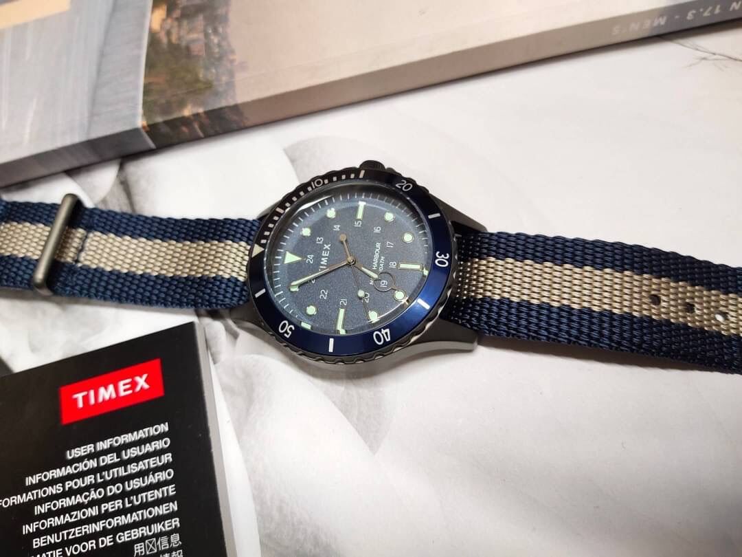 นาฬิกาผู้ชาย Timex ????TM-TW2U90100 TM S21 NAVI XL 41 M BLU BLUFAB ...