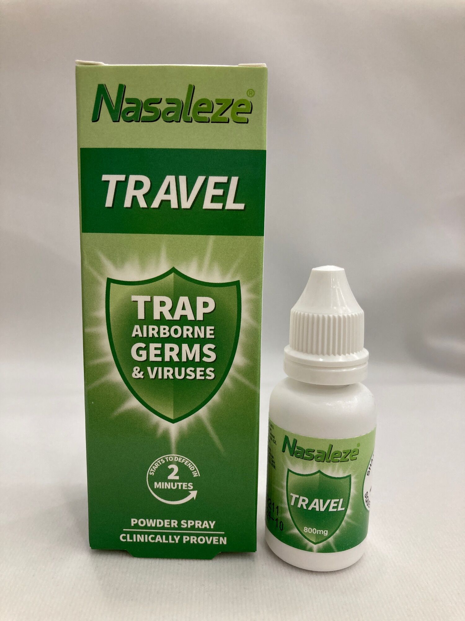 Nasaleze travel 800 mg สเปรย์พ่นจมูกชนิดผง ดักจับและป้องกันไวรัสที่แพร่ ...