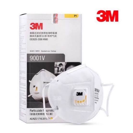 แมส หน้ากากอนามัย n95 n90 3m รุ่น 9001v มีวาวหายใจ กันละออง กันฝุ่น pm2 ...