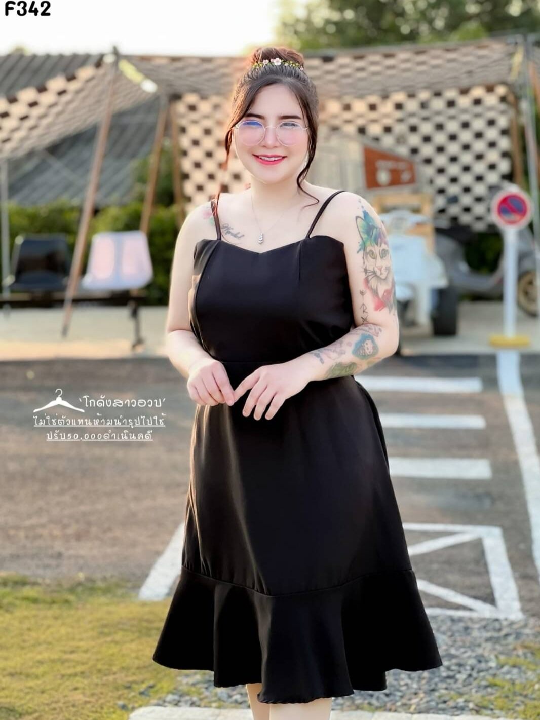 C985 เดรสสายเดี่ยวเซเลป เดรสยาวสาวอวบ ชุดเดรสสาวอวบอ้วน เสื้อผ้าคนอ้วน เสื้อผ้าสาวอวบ Plussize ...