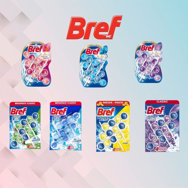 แพ็ค3ชิ้น Bref เบรฟ Classic WC Power toliet cleaner Aktiv cleaner ...