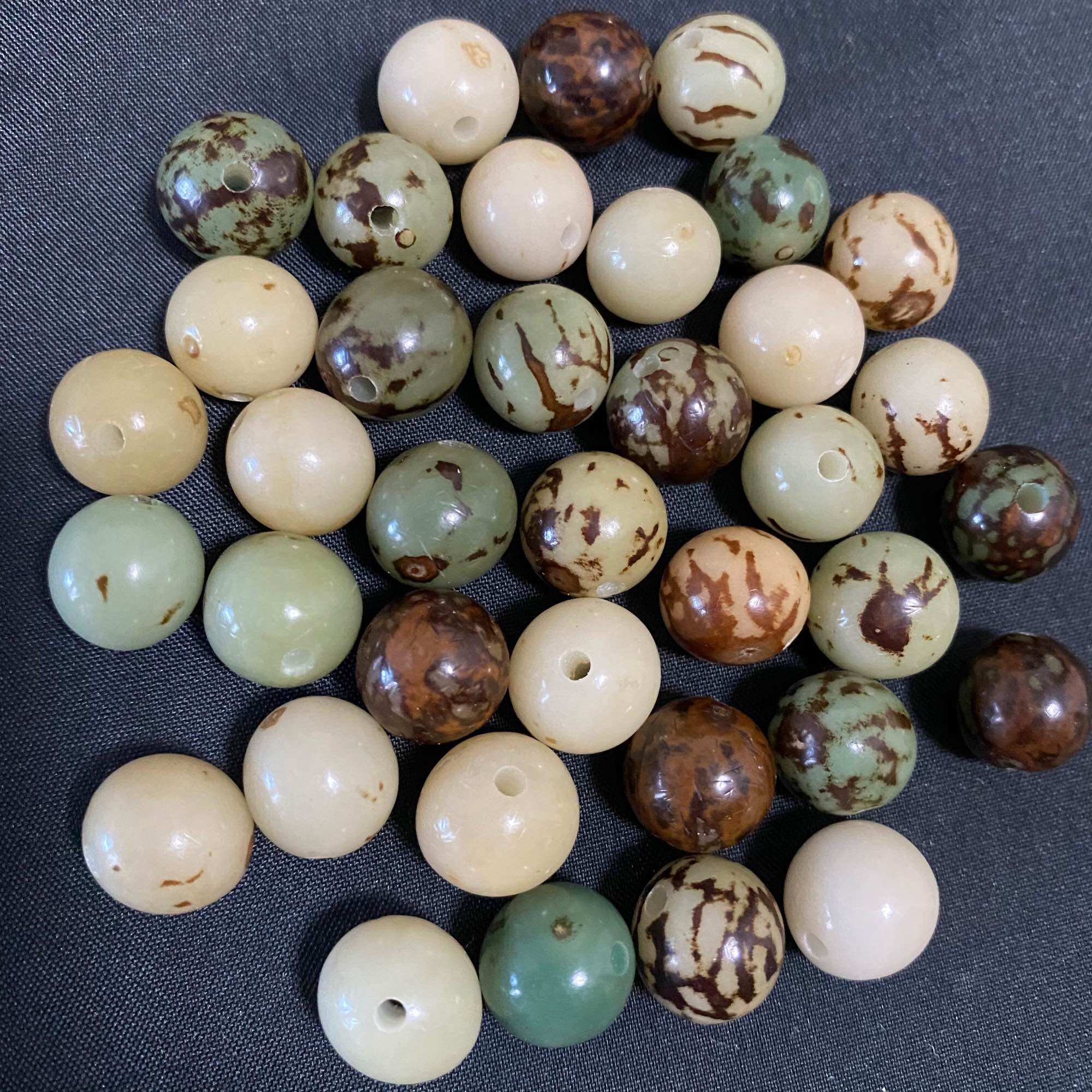 เมล็ดโพธิ์ธรรมชาติ 50g สำหรับทำสร้อยข้อมือสร้อยคอ เจาะแล้ว Natural ...